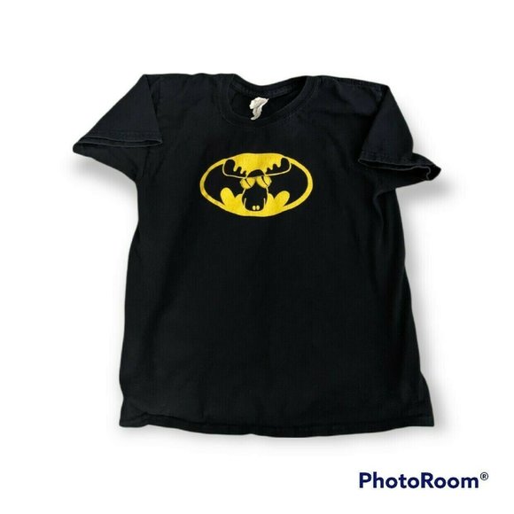Gildan | Shirts & Tops | Moose Batman Gildan Black And Yellow Tshirt ...